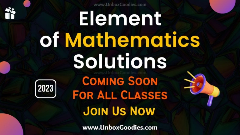 Element of Mathematics Solutions for all classes ( class 9th, 10th ...